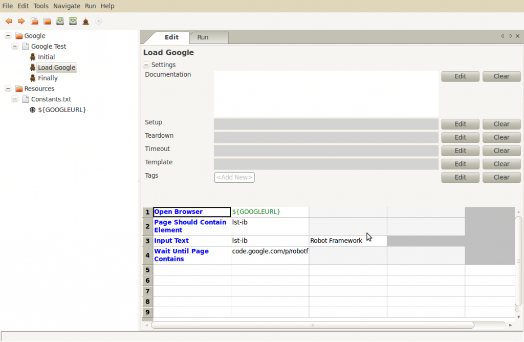 Testing using the Robot Framework. | any-where.